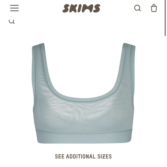 SKIMS | Intimates & Sleepwear | Skims Summer Mesh Scoop Bralette Large ...